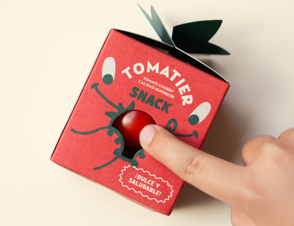 Tomatier Snack, alternativa divertida y saludable diseñado por Meteorito