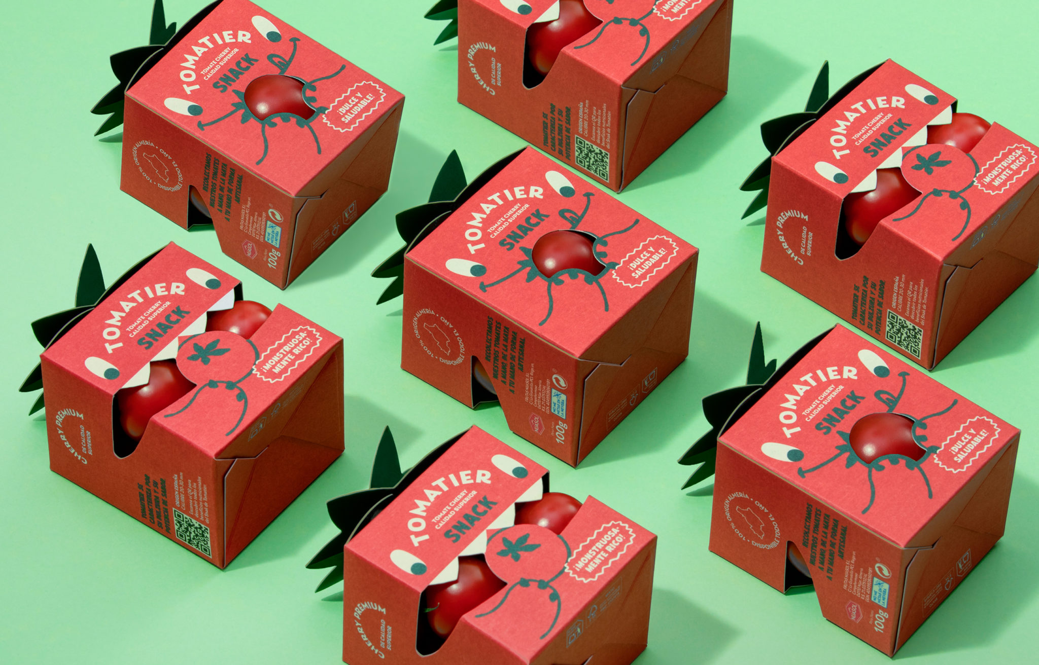 Tomatier Snack, alternativa divertida y saludable diseñado por Meteorito